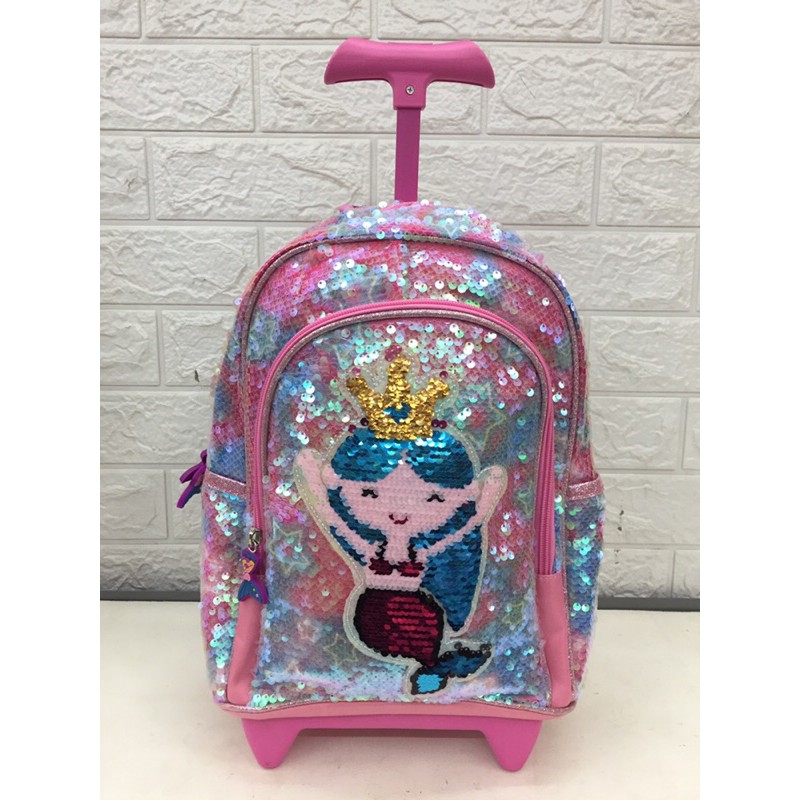 Jual Tas Troli Ransel anak Sekolah TK PAUD CEWE/ Tas Troli Anak Sequin Unicorn LOL MERMAID/Troi ...