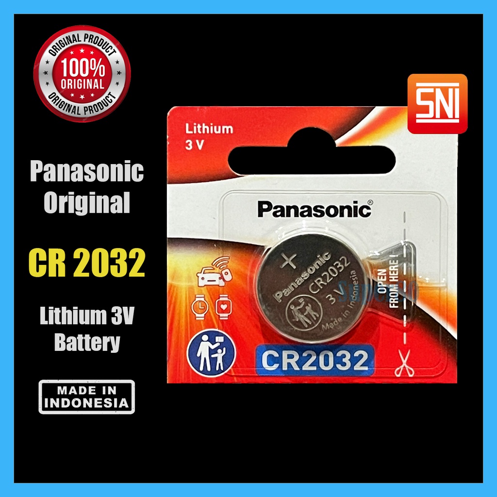 Jual Panasonic Ori CR 2032 Lithium 3V Original Asli Baterai Batre Battery Kancing CMOS Remote ...