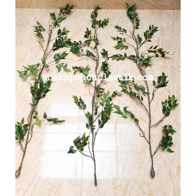 Jual Ranting Flexible Daun Leci Latex 185cm Tanaman Artificial Plastik ...