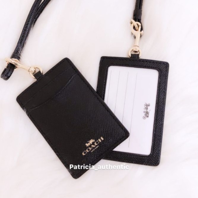 Jual Coach Lanyard ID Card Signature Black || COACH | Shopee Indonesia