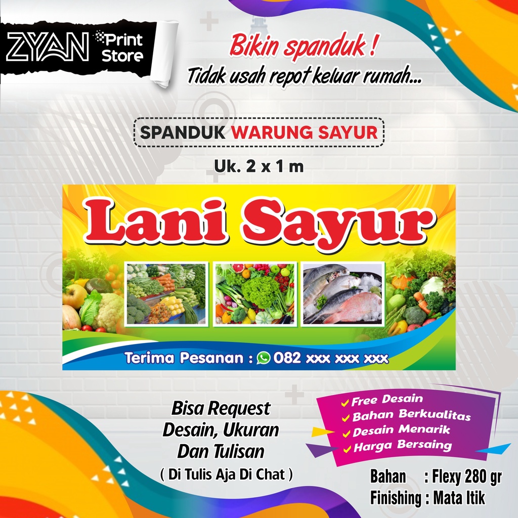 Jual SPANDUK BANNER WARUNG SAYUR | Shopee Indonesia
