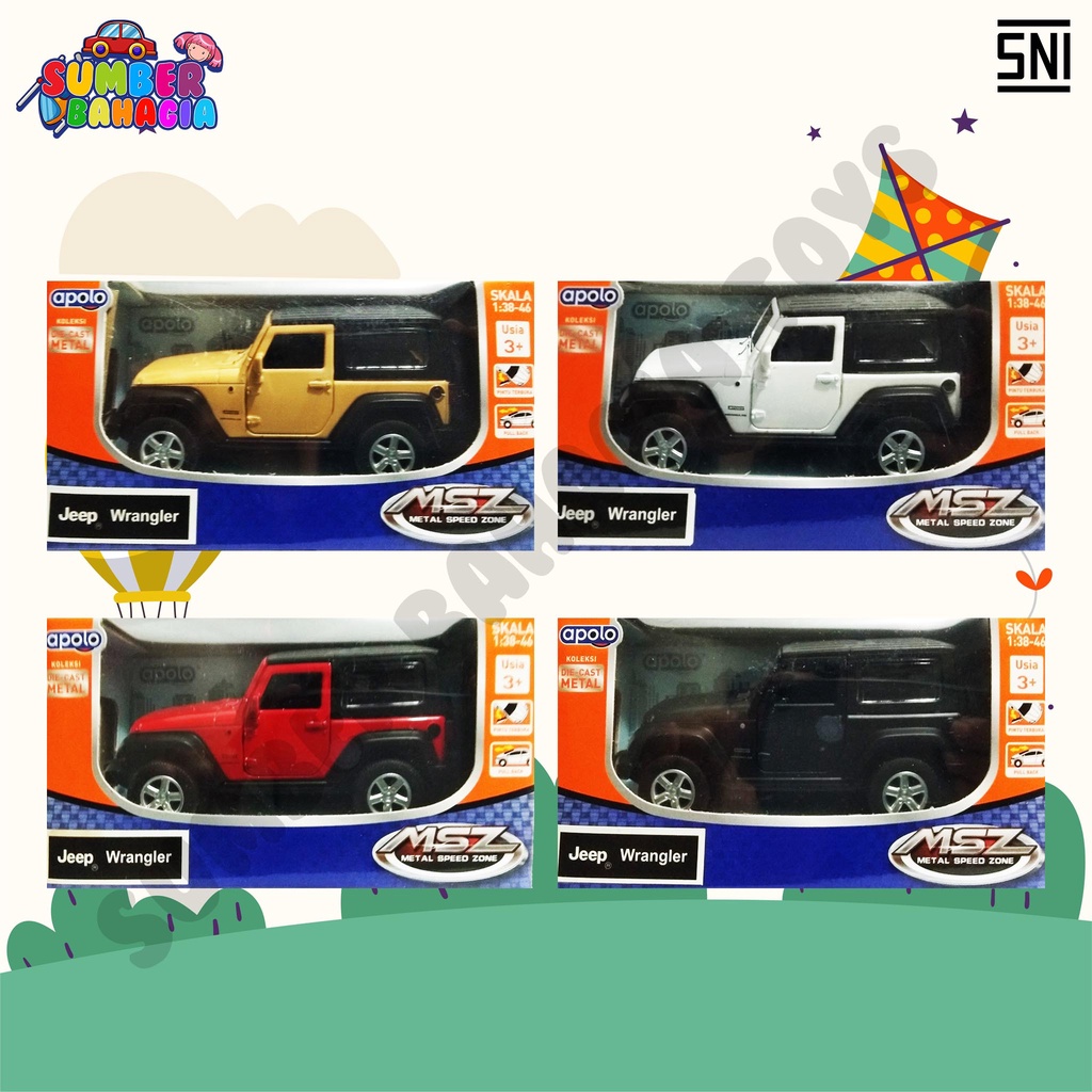 Jual Jeep Wrangler Diecast Metal Speed Zone - Apolo | Shopee Indonesia
