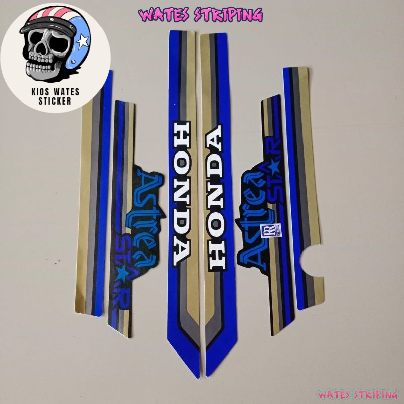 Jual Striping Decal Polet Sticker honda astrea star 1987 biru list body ...