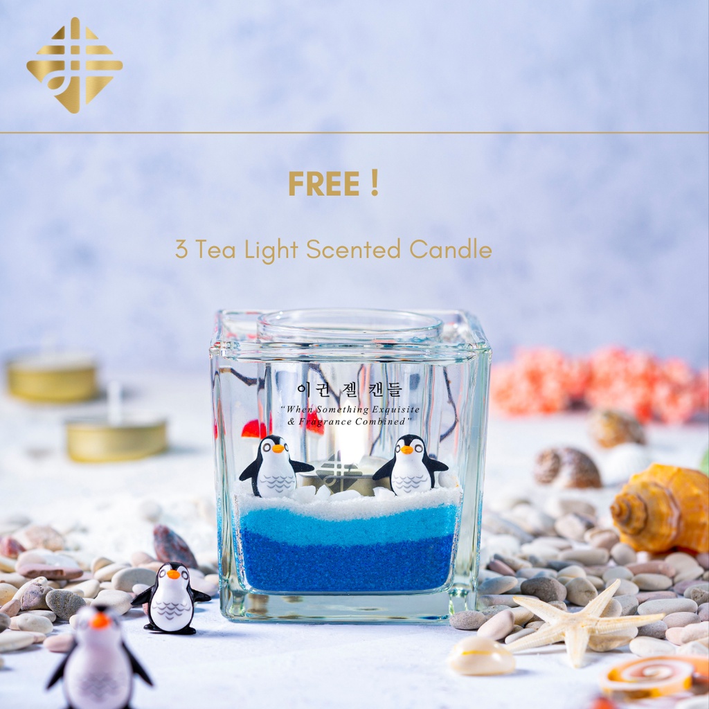 Jual Candle Gel Winter Penguin / Lilin Gel /Lilin Hias / Tempat Lilin ...