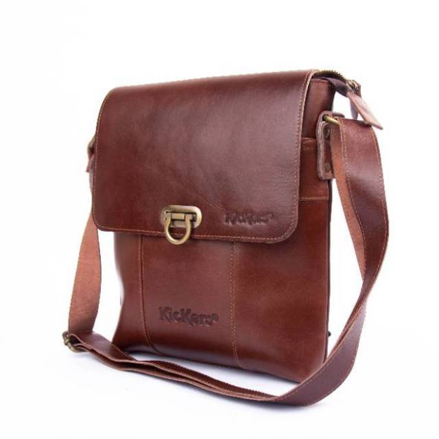 Jual TAS SELEMPANG PRIA KULIT SAPI ASLI KICKERS LRS-164 (FULL KULIT ...