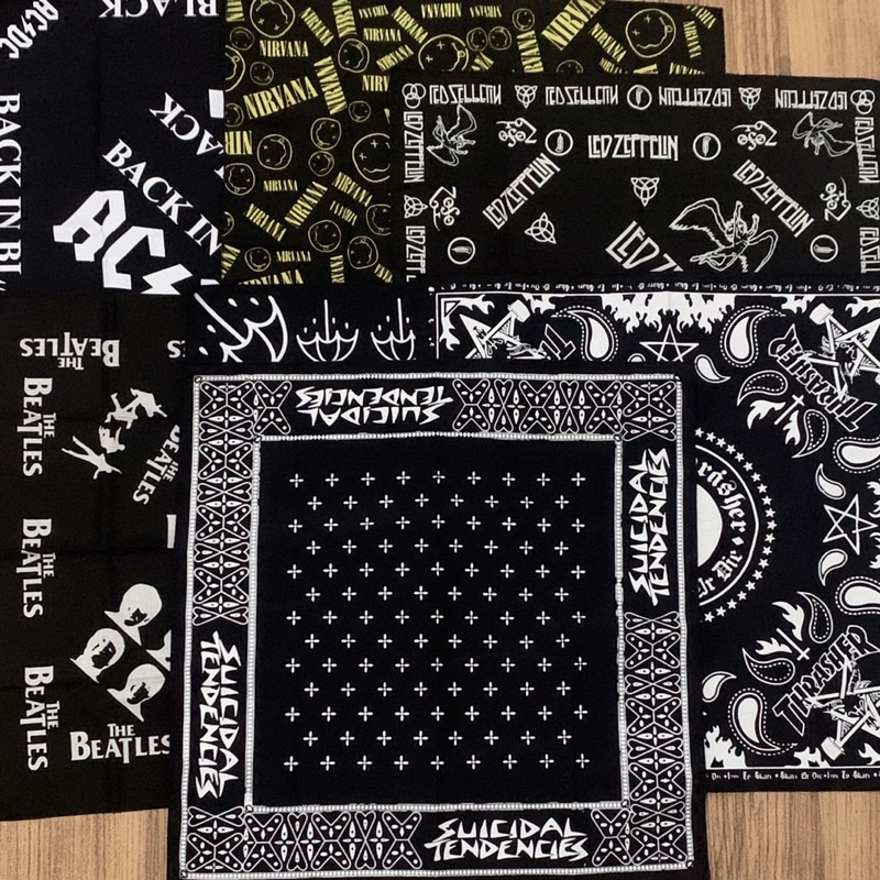 Jual SLAYER BANDANA/SCARF MUSIK&Brand METALLICA THE BEATLES ACDC LED ...