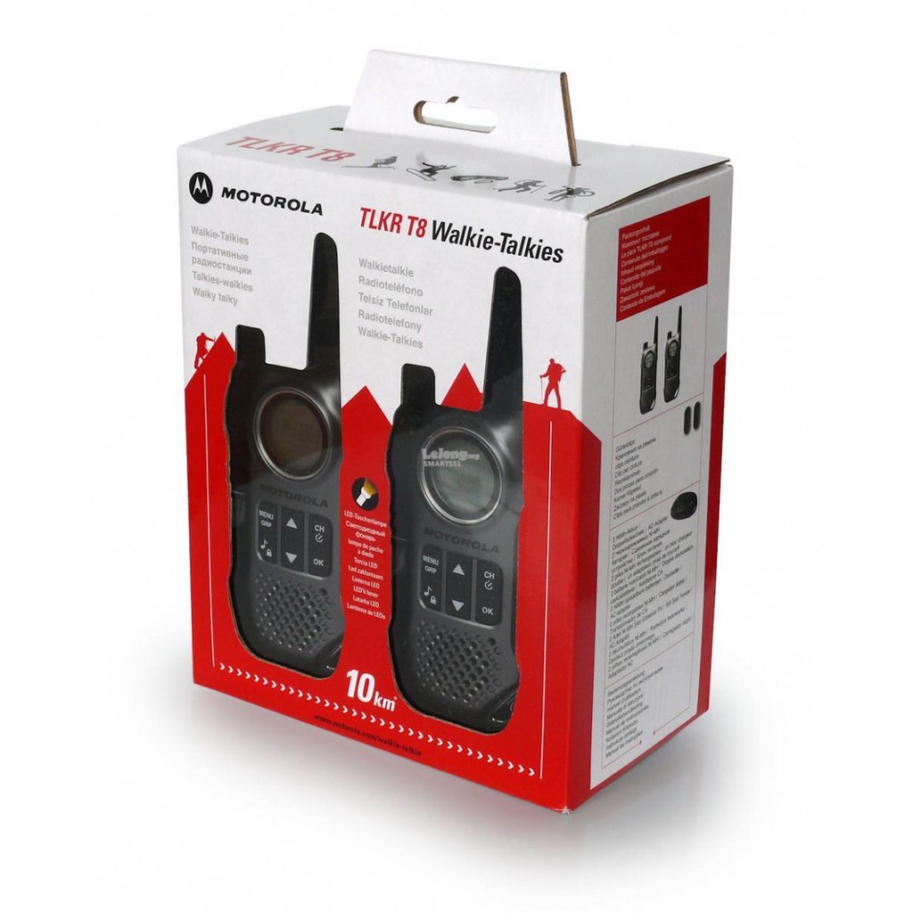Jual Motorola TLKR T8 Walkie Talkie Sepasang Baru Talkies | Shopee ...