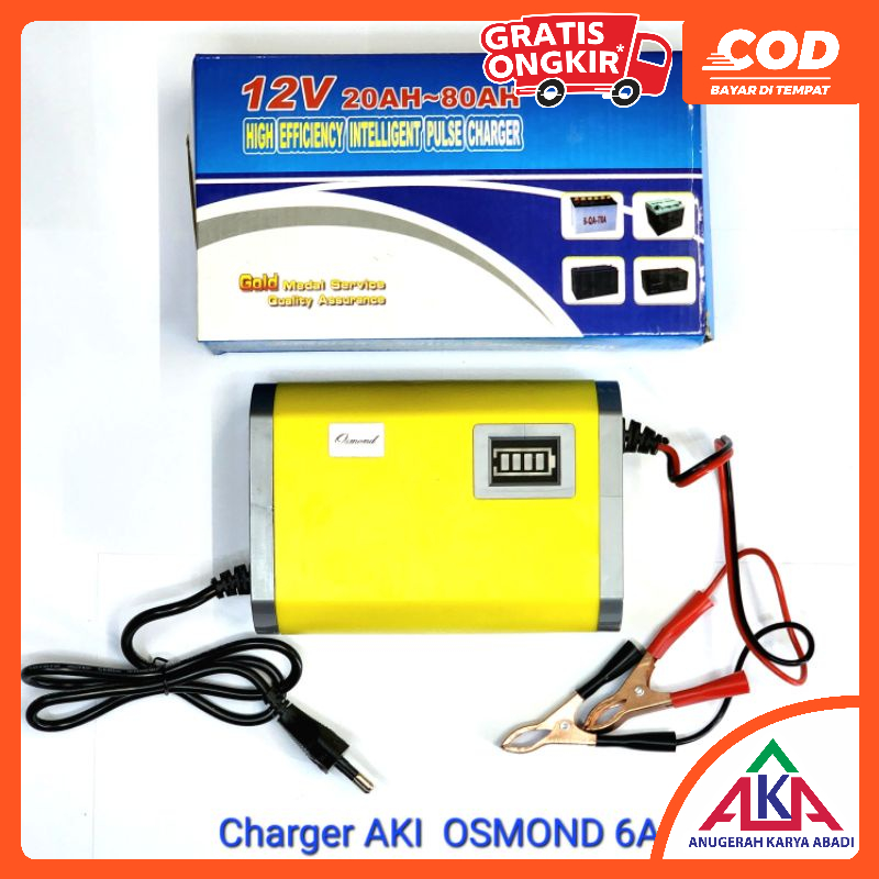 Jual Charger Accu OSMOND Fast Charging Cas AKI 2A 6A | Shopee Indonesia