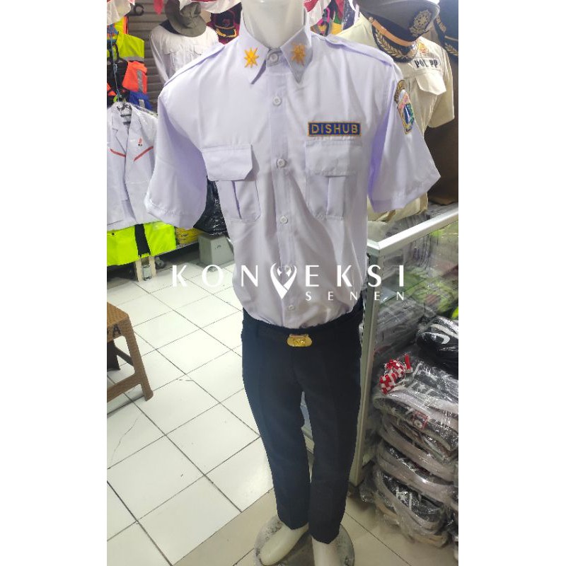 Jual SERAGAM DISHUB/KEMENHUB PDH SETELAN KEMEJA PUTIH & CELANA | Shopee ...