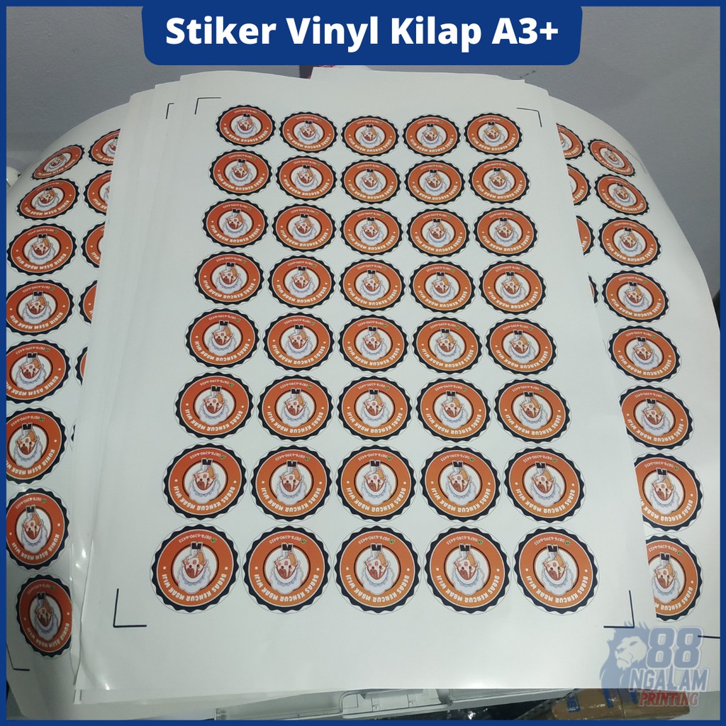 Jual Cetak Stiker Vinyl Susu Putih Kilap A3+ | Shopee Indonesia