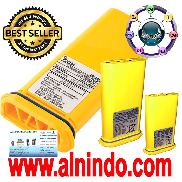 Jual Battery Icom BP234 - Baterai Icom BP 234 untuk ht Icom 1600 ...