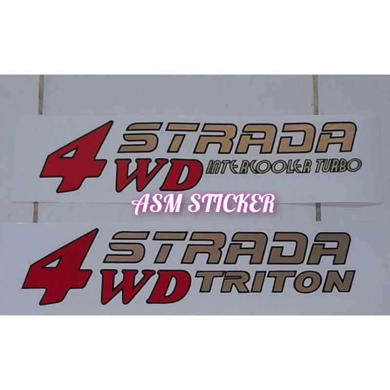 Jual Sticker list body Mitsubishi STRADA 4WD Triton Turbo Intercooler ...