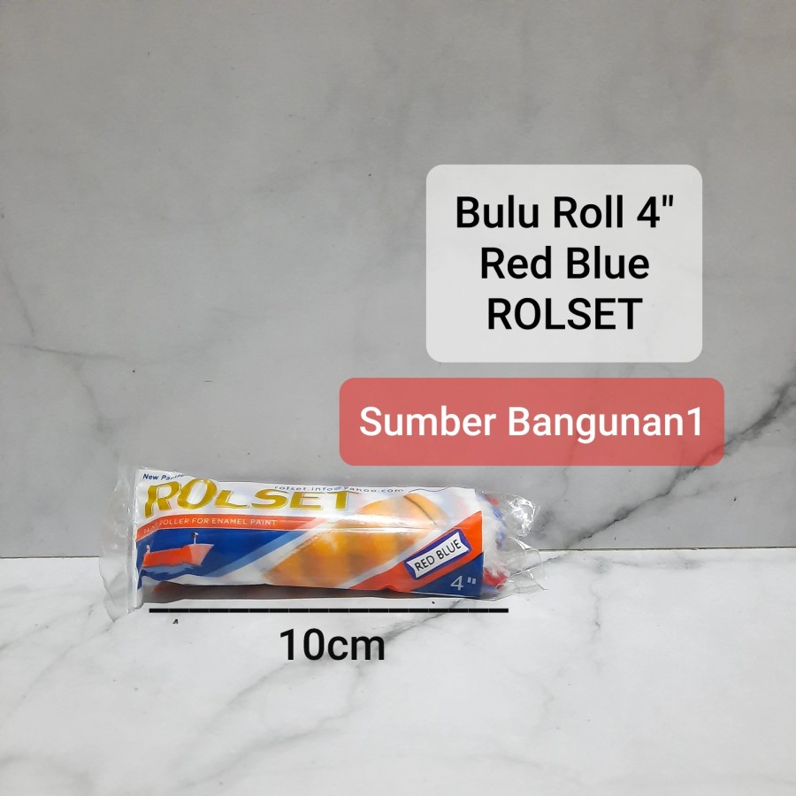 Jual Bulu roll kecil 4 inch isi kuas roll mini ROLSET Red Blue 4 ...