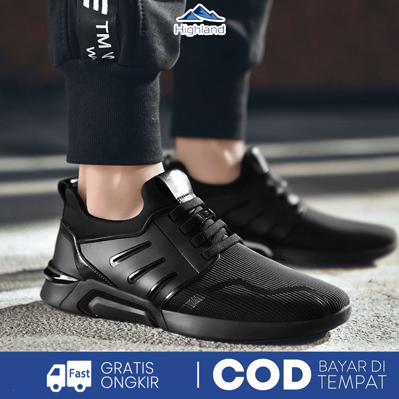 Jual Highland Sepatu Sneakers Pria Sepatu Pria Sepatu Kets Kasual Kerja Sepatu Cowok Sekolah ...