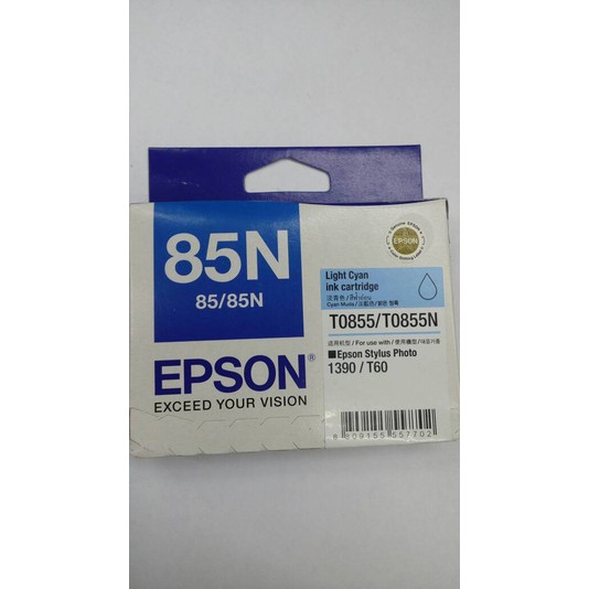 Jual Epson T0855 / T085N 85N Light Cyan Tinta Original Cartridge ...