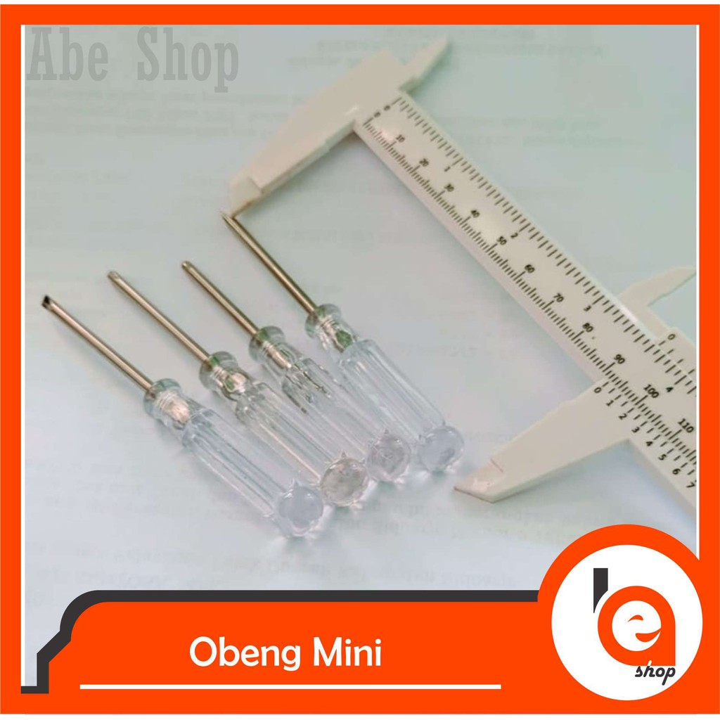 Jual Obeng Mini 3mm x 95mm Plus Minus Obeng Crystal murah | Shopee ...