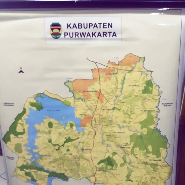 Jual Peta Kabupaten Purwakarta.bingkai | Shopee Indonesia