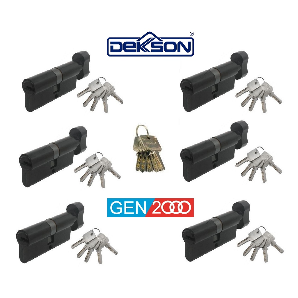 Jual Master Computer Key Dekkson TC DL KK 60 MM BLACK Master Key Knob 6 ...