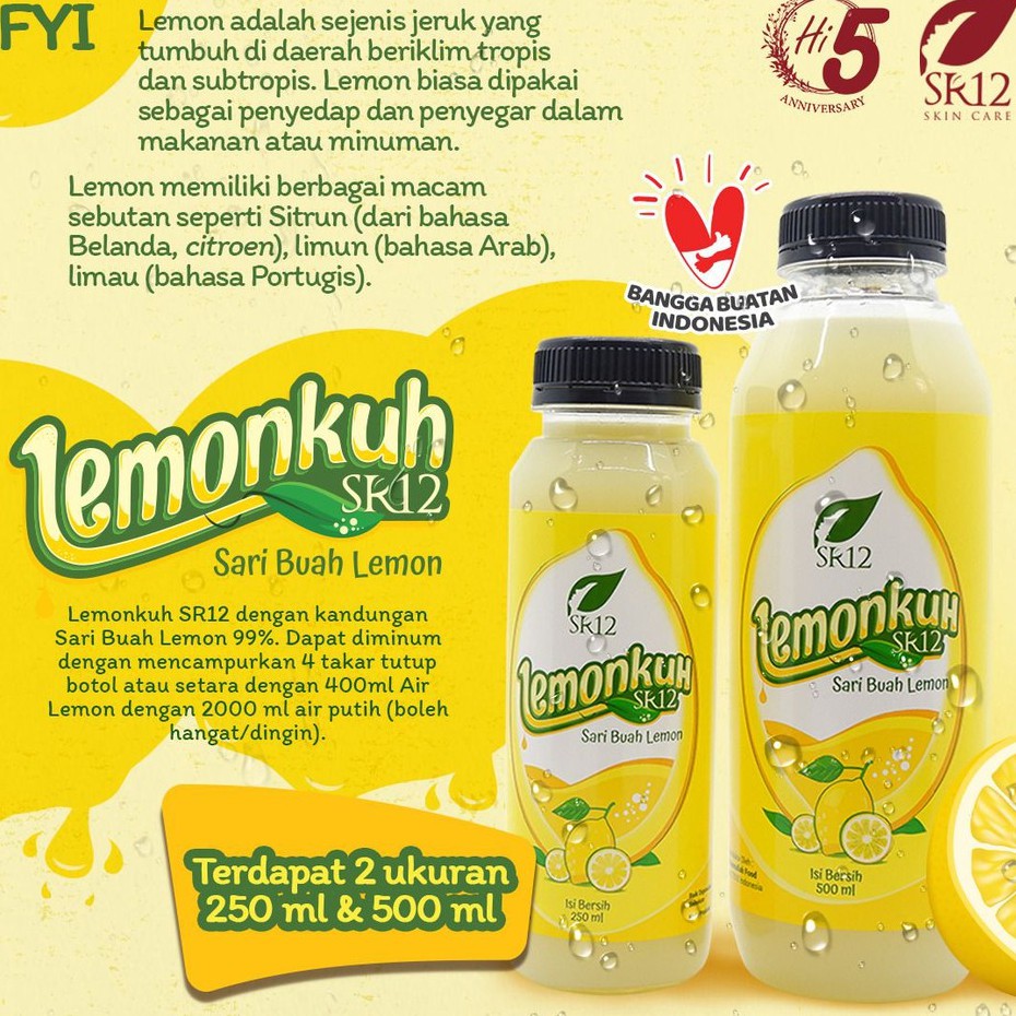 Jual Lemonkuh SR12 500ml - Sari Buah Lemon Asli - Diet Sehat - Bakar ...