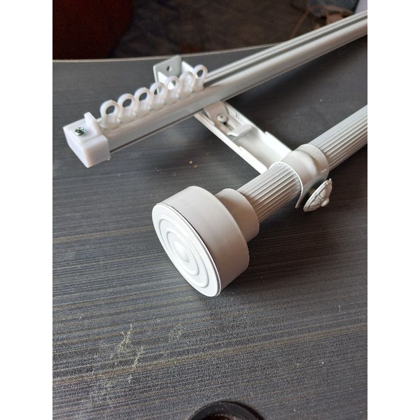 Jual Promo set rell gorden dan vitrase oval alumuniun wanra putih full ...