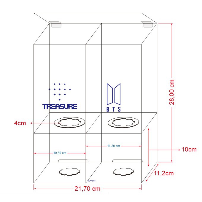 Jual BOX LIGHTSTICK BTS SE DAN TREASURE GABUNG JADI SATU | BOX CUSTOM ...