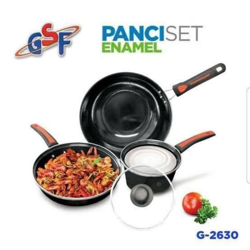 Jual Panci Set Enamel isi 4 gsf isi 3 panci enamel isi 3 panci gsf ...