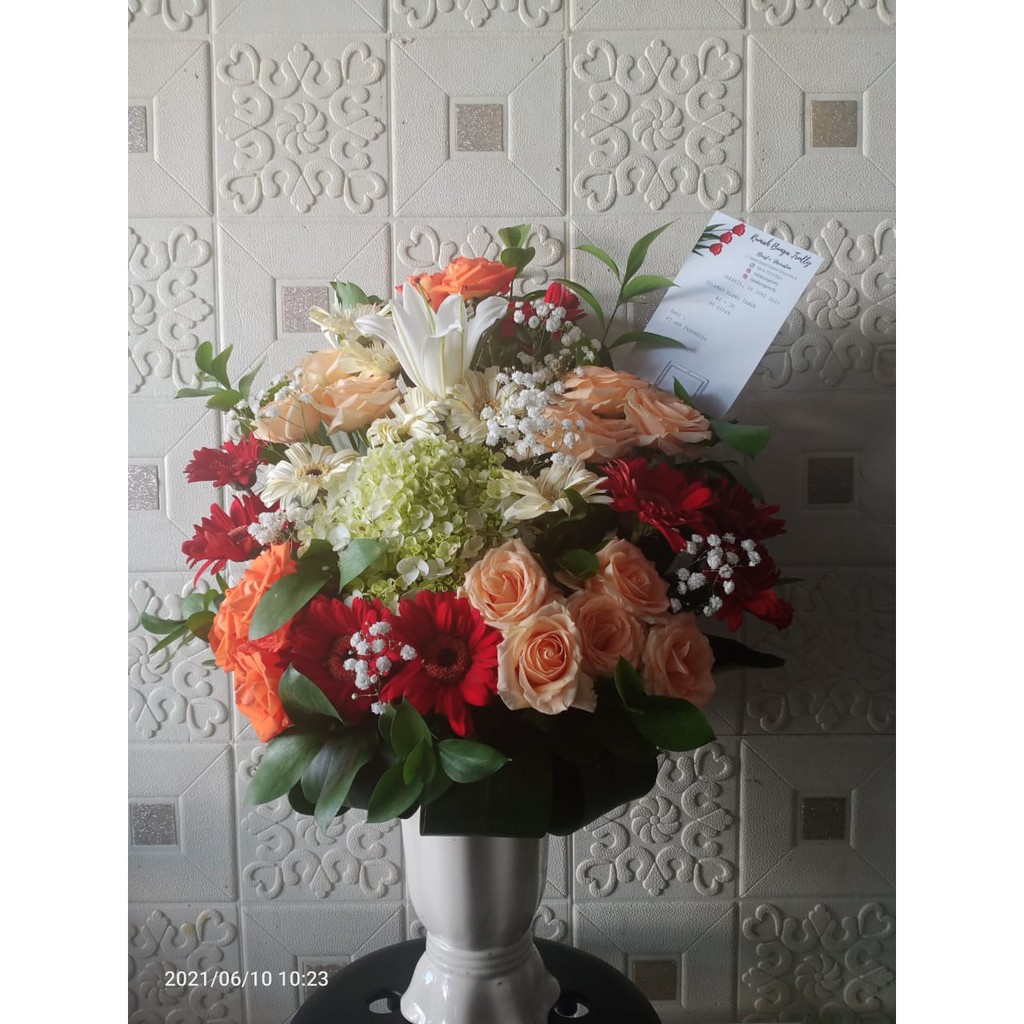 Jual RANGKAIAN BUNGA SEGAR | BUNGA MEJA | BUNGA MEJA ANNIVERSARY ULANG ...