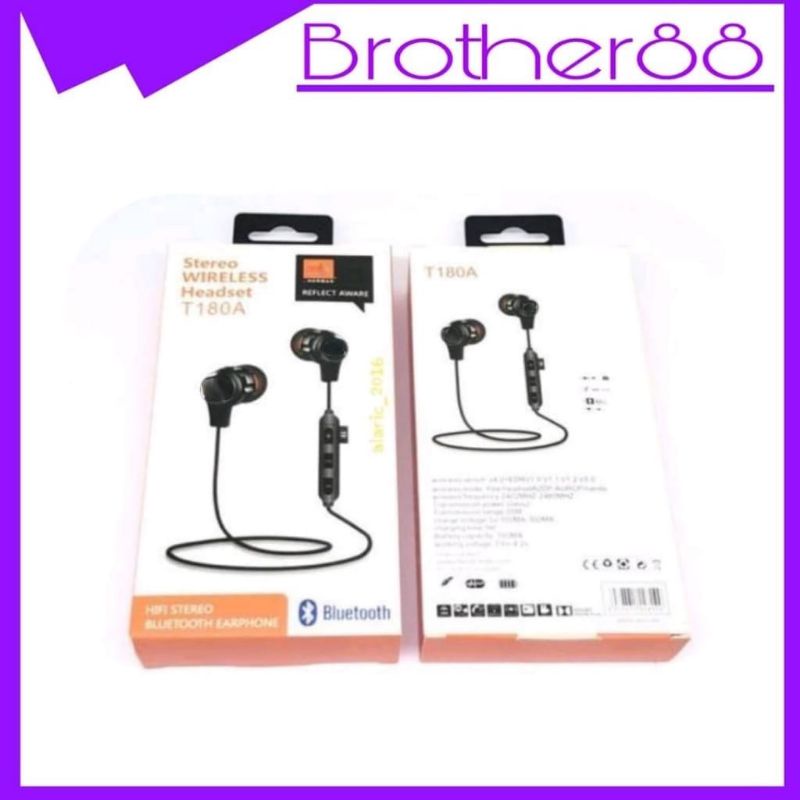 Jual HEADSET BLUETOOTH J T180A PLUS SLOT MEMORY CARD EARPHONE WIRELESS ...