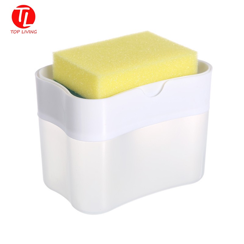 Jual Topliving Dispenser Sabun Cuci Piring & Sponge Holder 2 In 1 ...