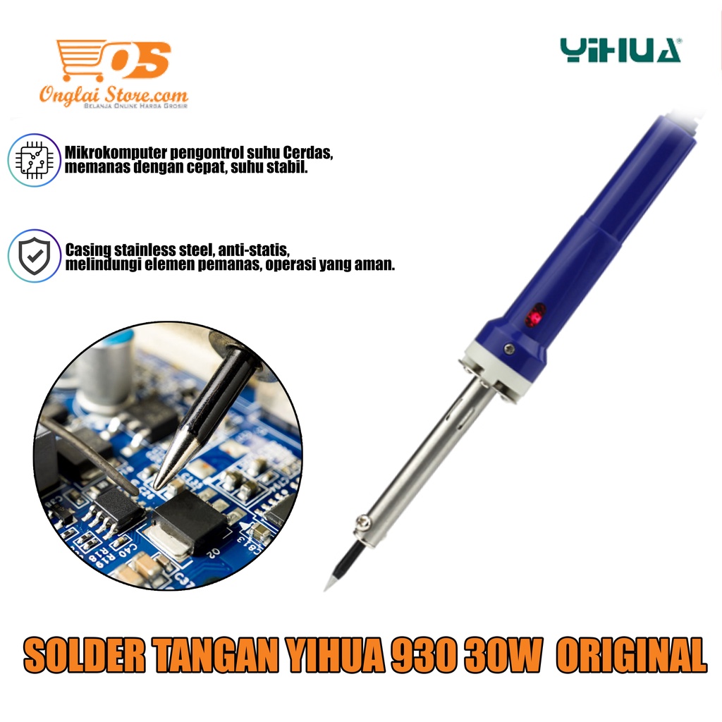 Jual Solder Tangan / Solder Listrik / Soldering YIHUA 930 30W ORIGINAL | Shopee Indonesia