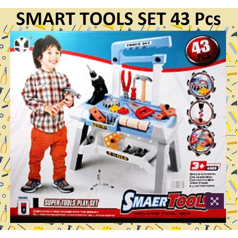 Jual MAINAN PERAN SMART TOOLS SET 43 Pcs PERALATAN PERTUKANGAN KOMPLIT ...