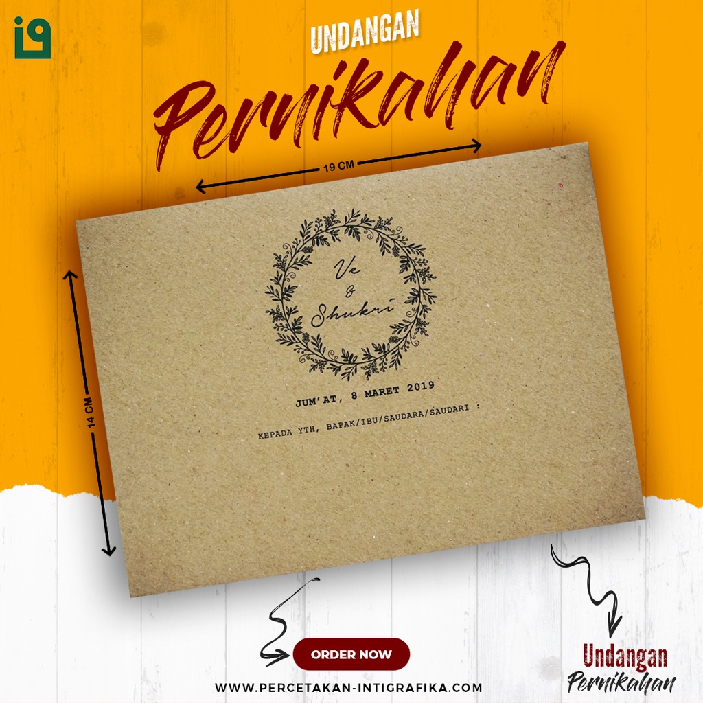 Jual Undangan Pernikahan Amplop Vintage Kraf | Undangan Hardcover ...