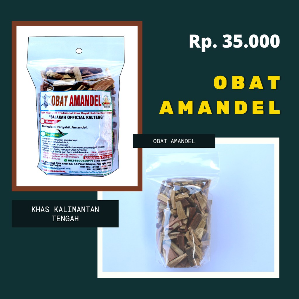 Jual OBAT AMANDEL | HERBAL TRADISIONAL KHAS KALIMANTAN TENGAH | Shopee ...