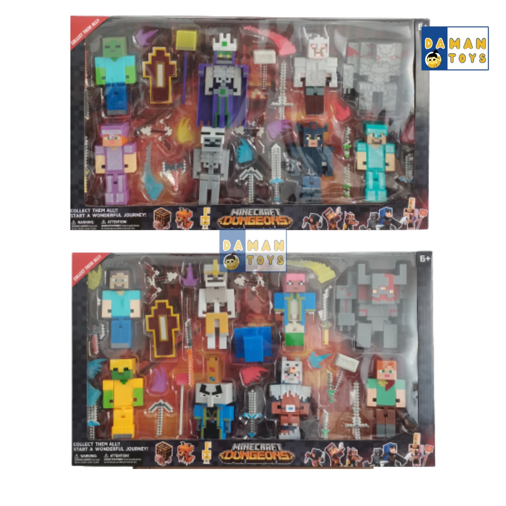 Jual Mainan Bricks Mine craft Dungeons Monster Redstone Golem Figure ...