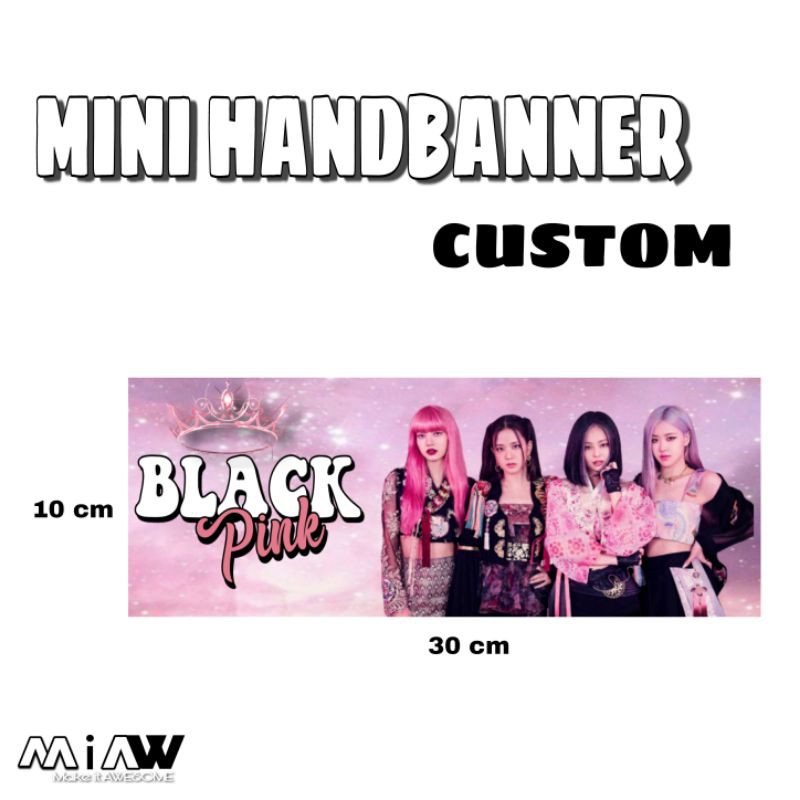 Jual Mini Hand Banner Custom 30x10 cm KPOP Idol Bias Boygroup Girlgroup ...
