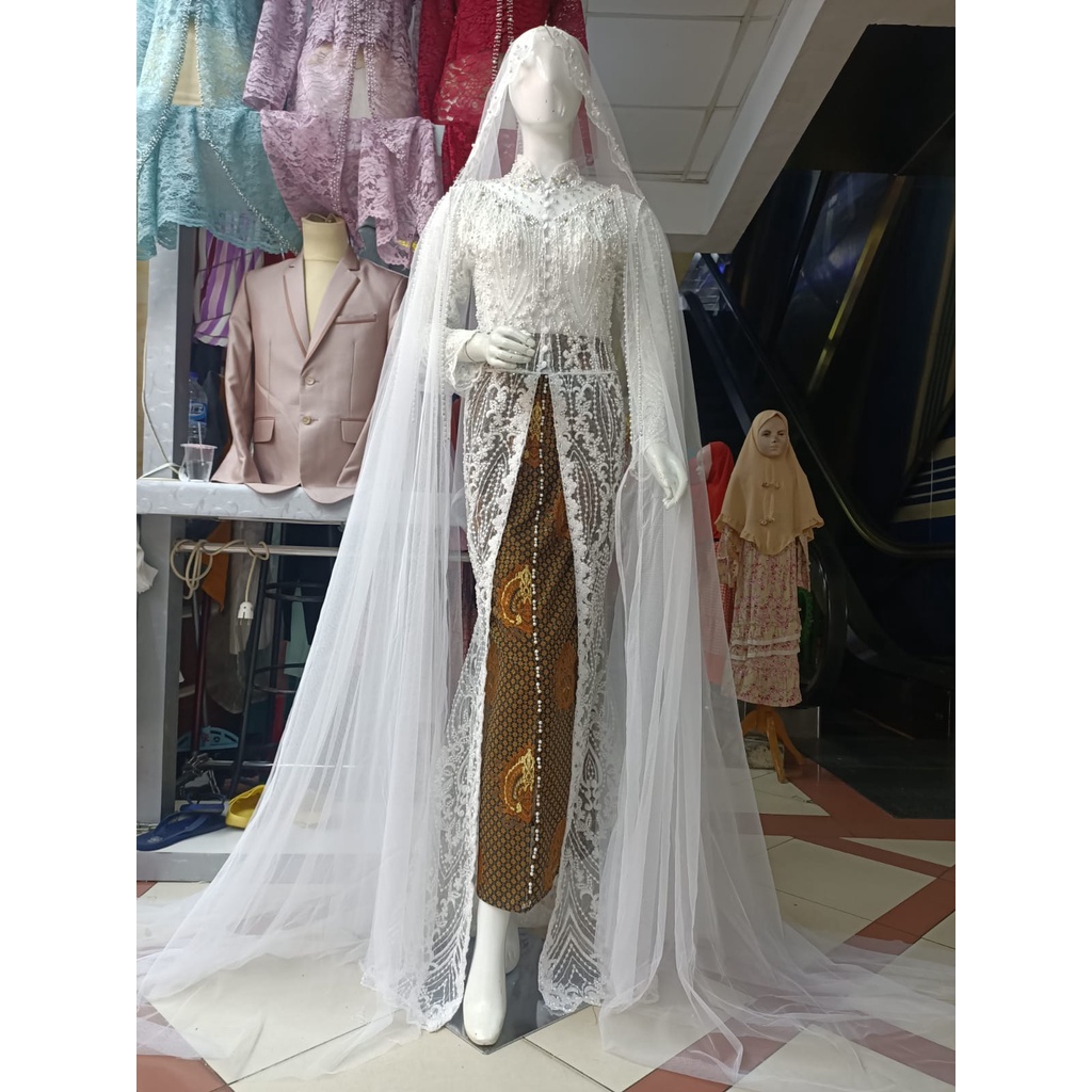 Jual Kebaya Akad Nikah Full Payet Semata Kaki Mewah Slayer Mutiara ...