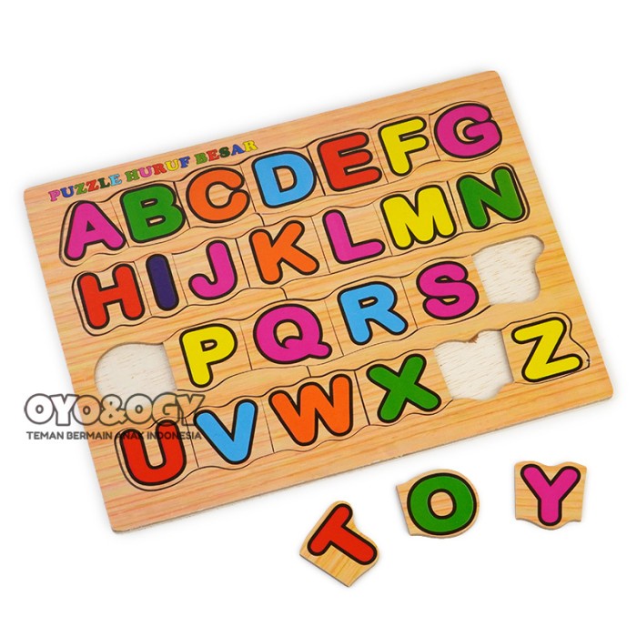 Jual Produk Mainan Kayu Edukasi Paket 4 Puzzle Huruf Besar Kecil ...