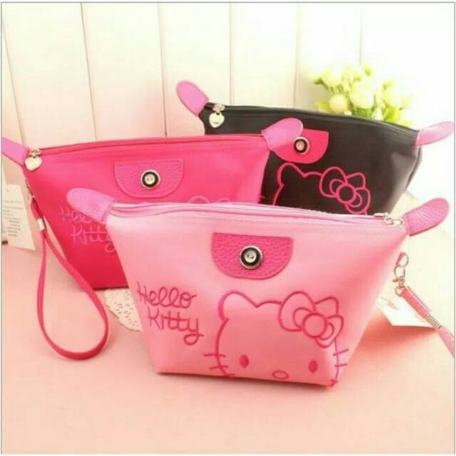Jual Tas kosmetik HK SABLON hello kitty pouch | Shopee Indonesia