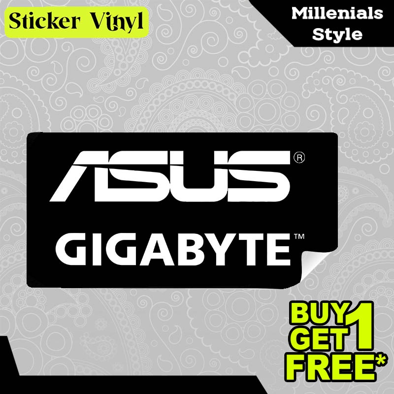 Jual Stiker Sticker Asus Gigabyte Brand PC Terkenal Desain Keren dan ...