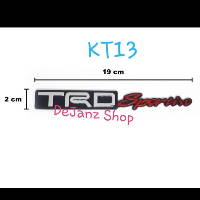 Jual Emblem Sticker Logo Stiker Tempelan Lambang Tulisan TRD SPORTIVO .Hitam | Shopee Indonesia