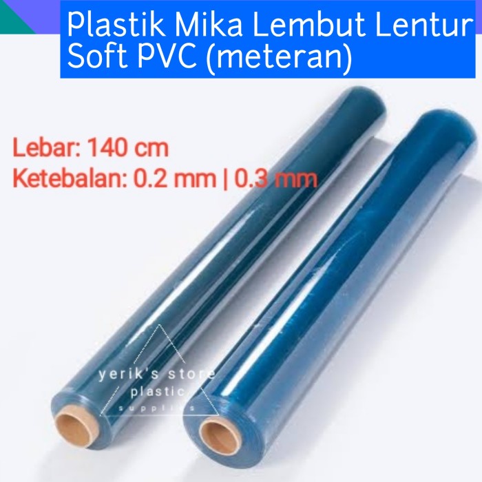 Jual Plastik Mika Lembut Lentur Meteran/ Soft PVC tebal 02/03, Lebar 140 cm | Shopee Indonesia