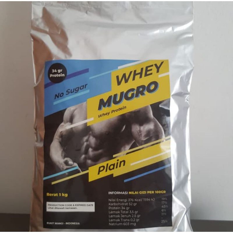 Jual Whey Protein Concentrate 1 kg Plain | Shopee Indonesia