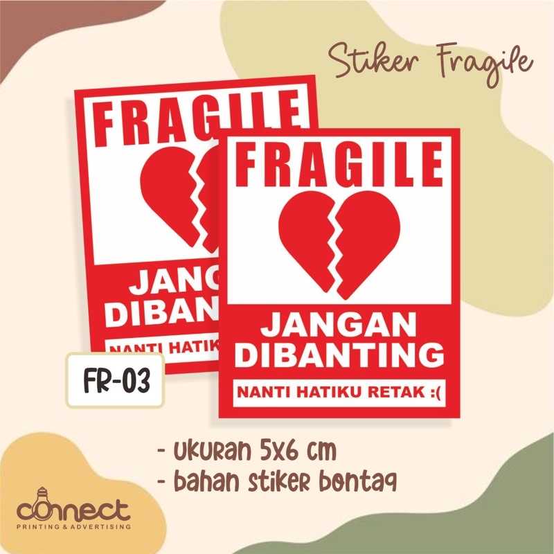Jual STICKER FRAGILE | STIKER JANGAN DIBANTING LUCU | Shopee Indonesia