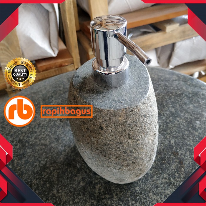 Jual dispenser pompa batu alam tempat sampo soap sabun cair disinfektan ...