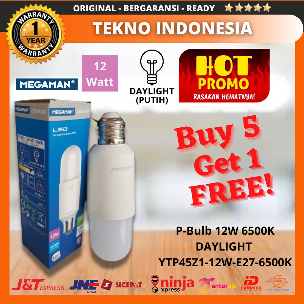 Jual MEGAMAN LED P BULB 12 Watt 6500K Daylight Stick Bulb 12W Bohlam Putih | Shopee Indonesia