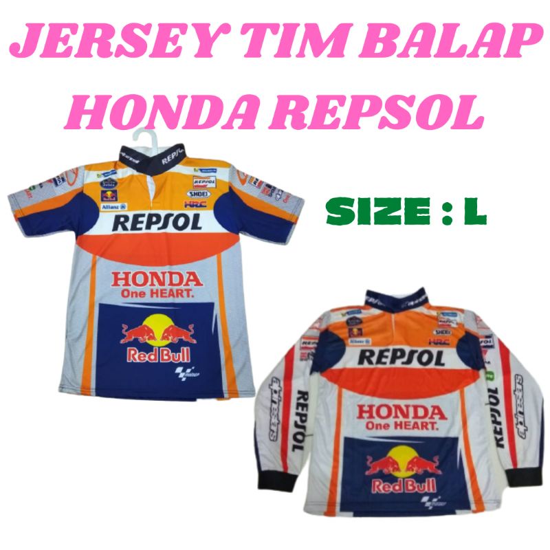 Jual JERSEY BALAP HONDA REPSOL UKURAN L - BAJU TIM PEMBALAP HONDA ...
