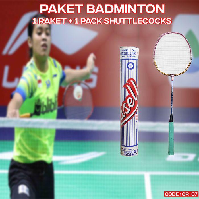 Jual Paket badminton raket dan shuttlecock bulu tangkis olahraga ...