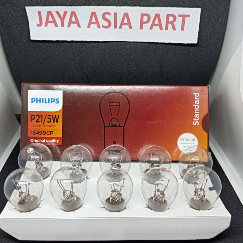 Jual Philips 24V P21/5W/Bohlam Lampu Stop/Rem 24V Kaki 2/Kaki2/K2/K 2 Besar 21/5W BAY15D ...