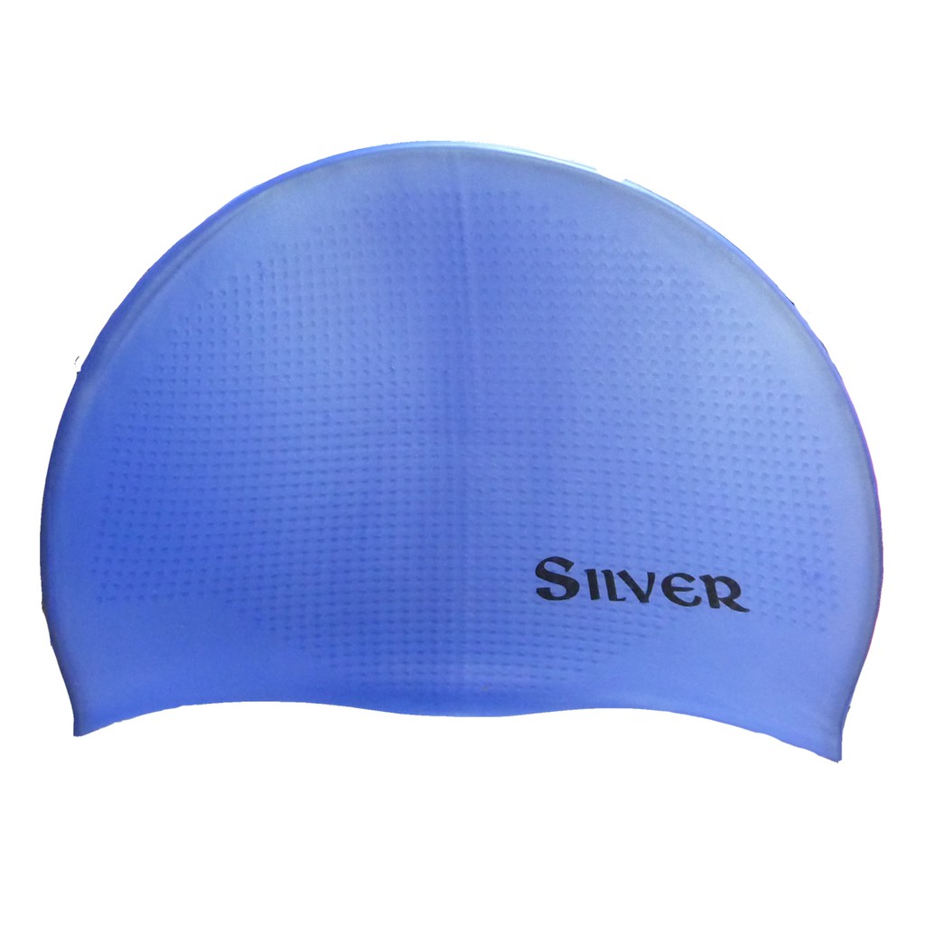 Jual Topi Renang Dewasa Silver Silicone Swim Cap 17008.001 | Shopee ...