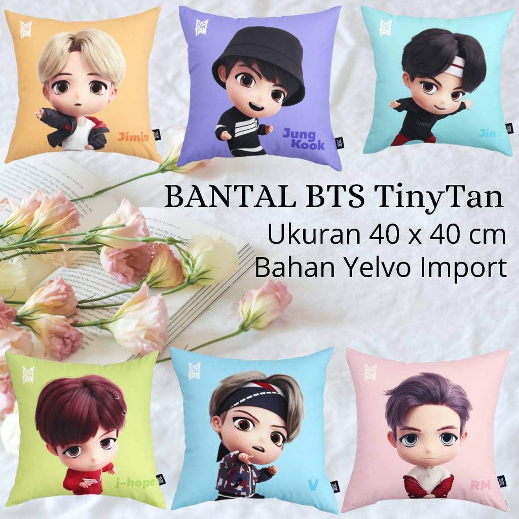 Jual REVERSE Bantal BTS Tiny Tan Terbaru Lucu dan Imut ukuran 40 x 40 cm Bahan Yelvo BTS/ARMY ...